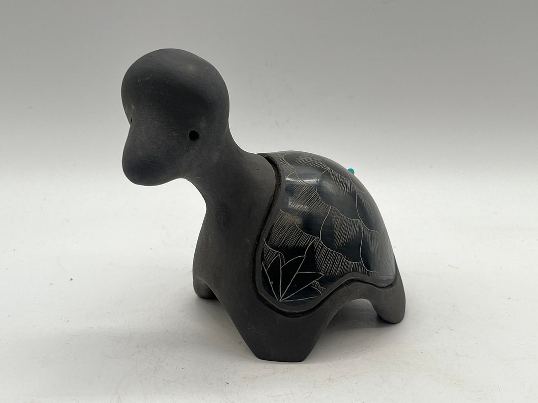 Native American Santa Clara Pottery Turtle Julie Gutierrez - Etsy