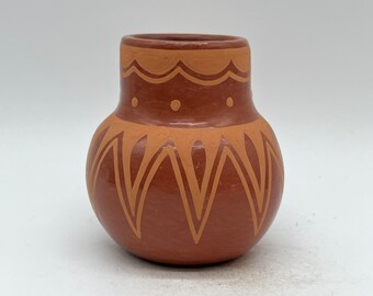 Native American Santa Clara Pottery Bowl Jerry M. Sisneros - Etsy