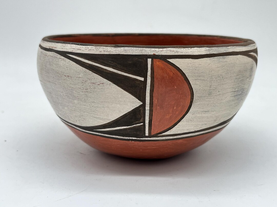 Vintage Native American Zia Pottery Bowl No Signature - Etsy