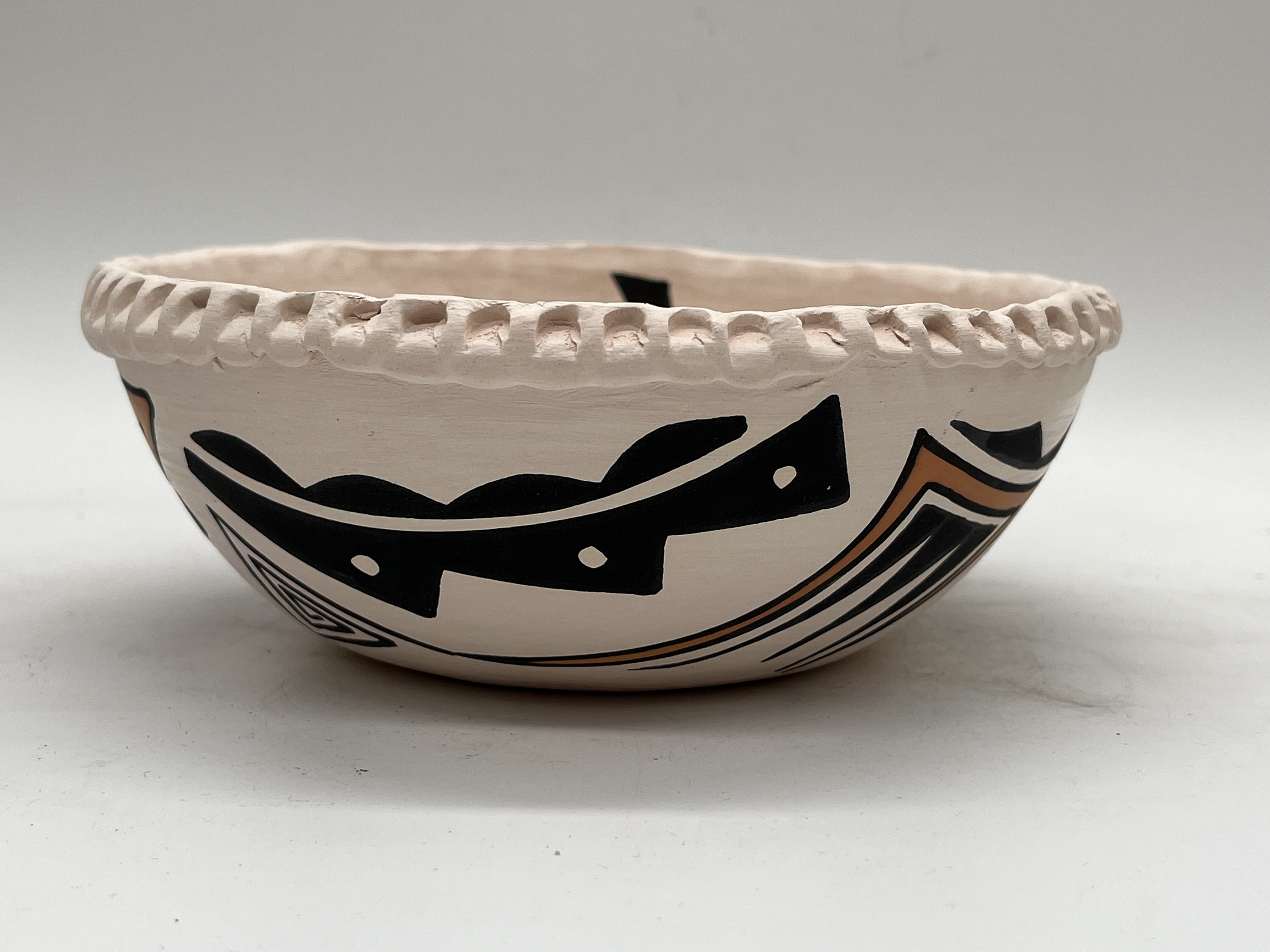 Native American Acoma Pottery Bowl Dylene Cheromiah - Etsy