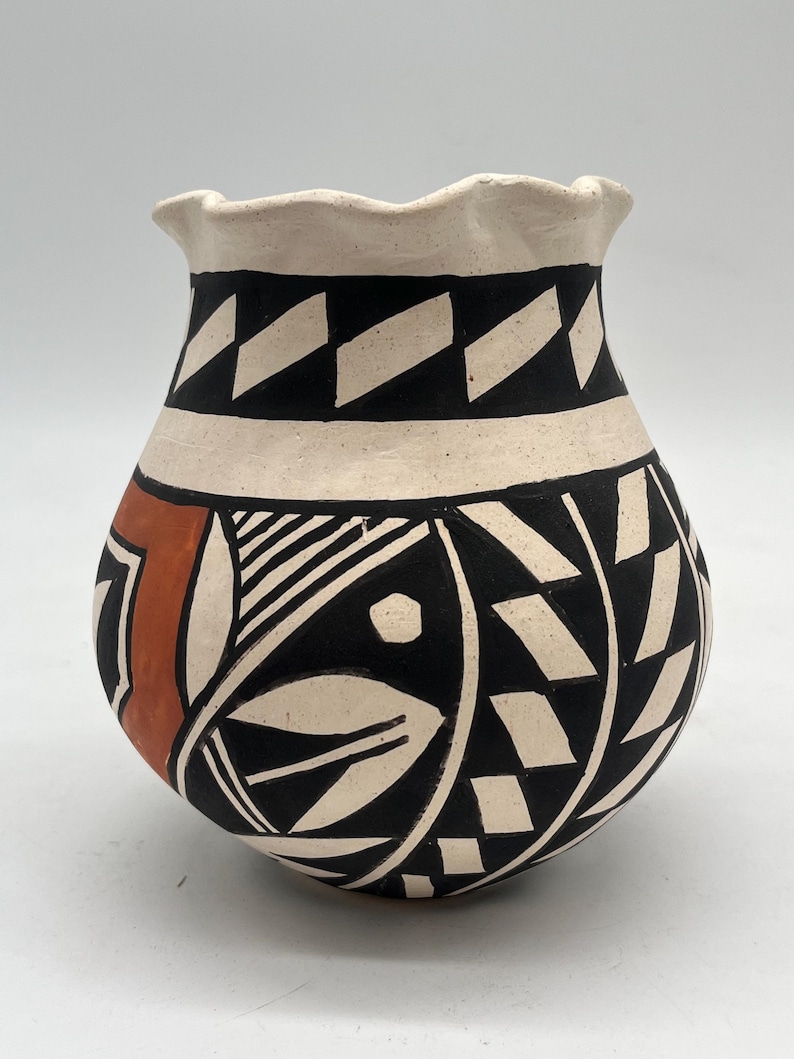 Native American Acoma Pottery Vase Joyce Leno - Etsy