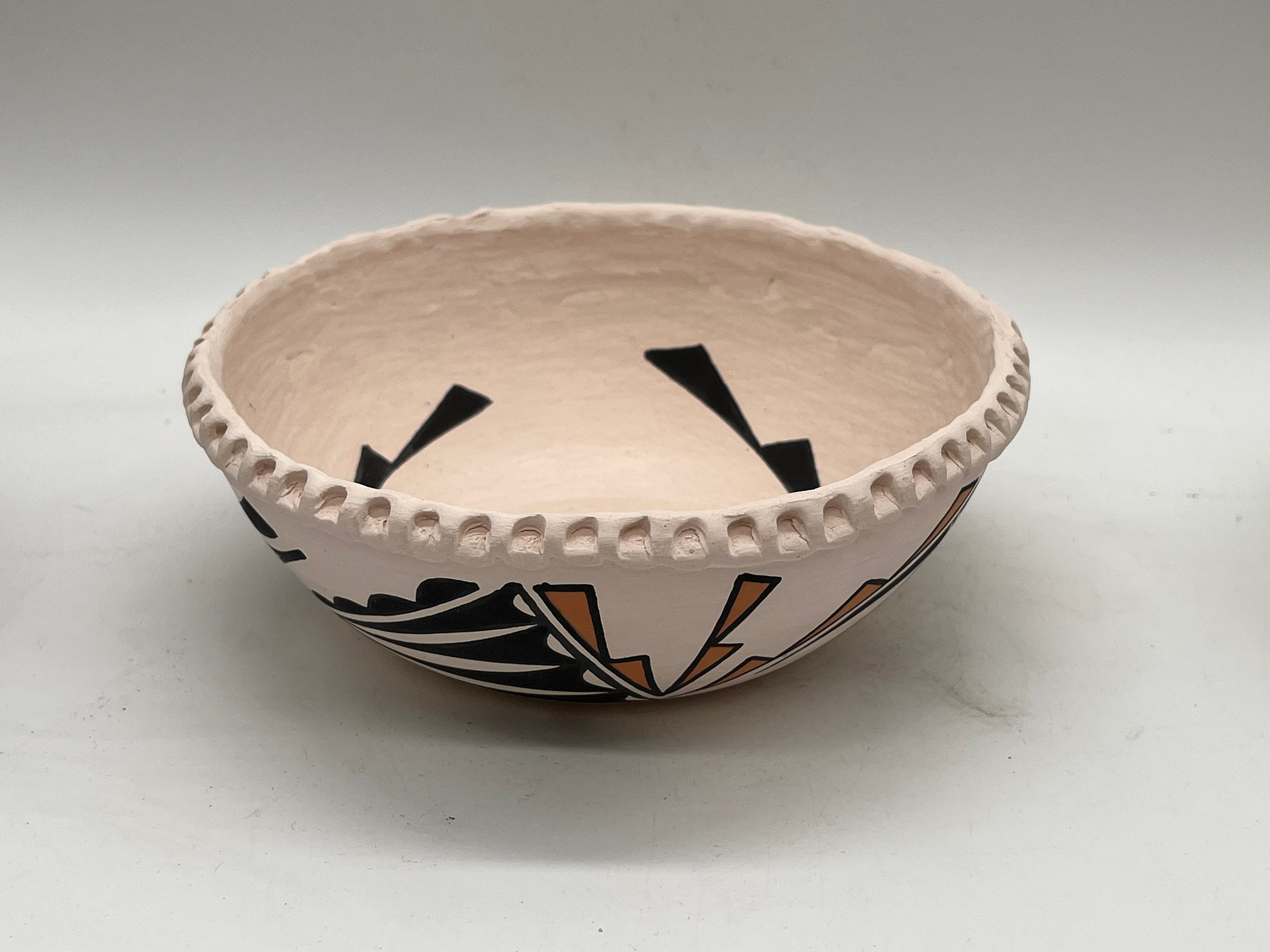 Native American Acoma Pottery Bowl Dylene Cheromiah - Etsy