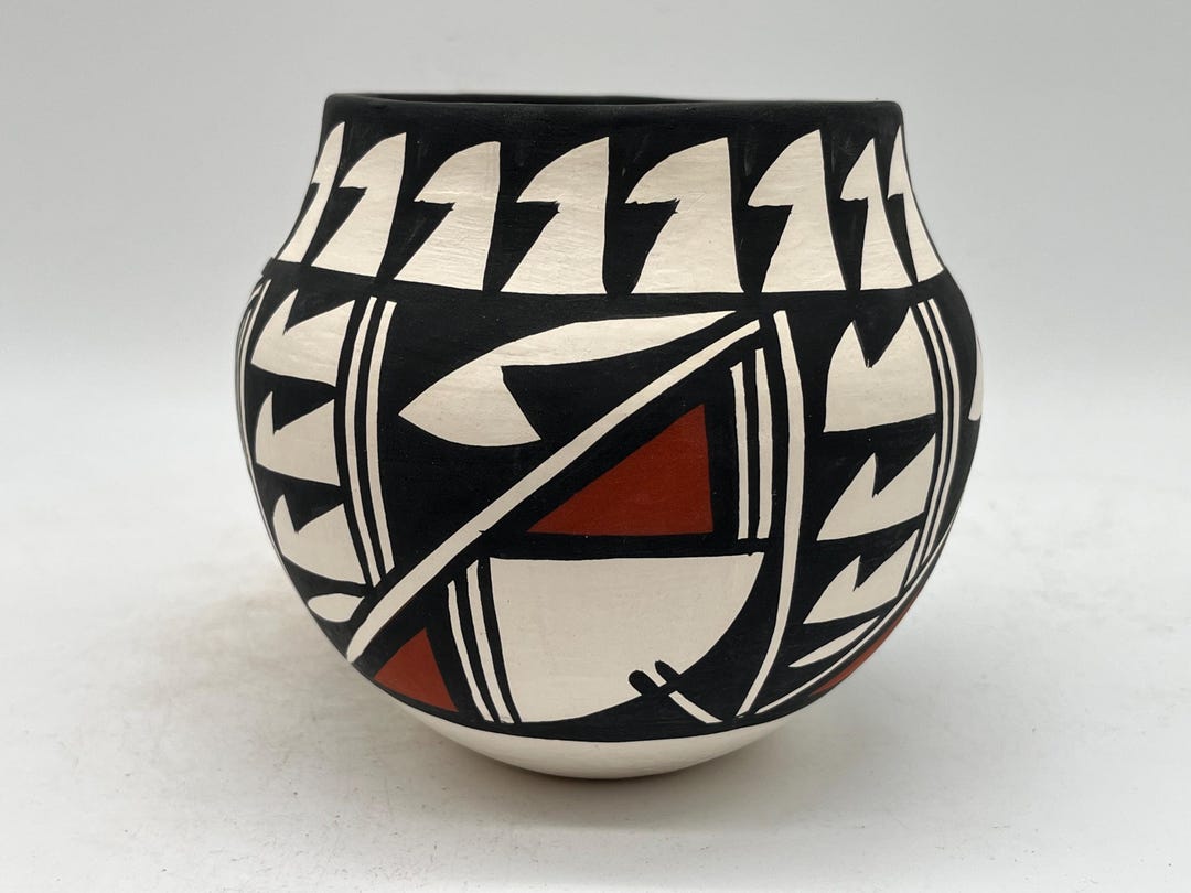 Native American Acoma Pottery Vase Mary Antonio - Etsy