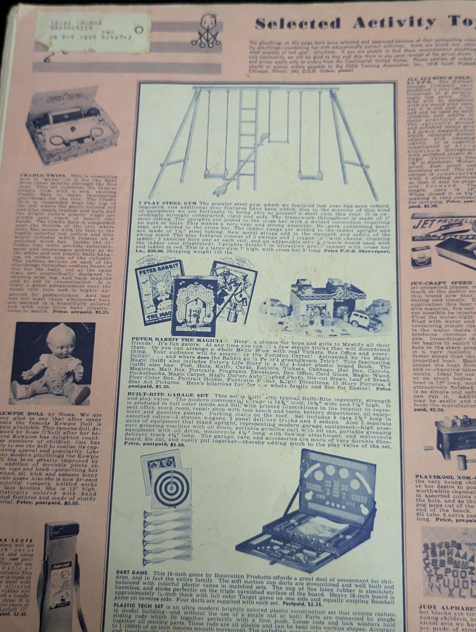 Vintage 1940's Children's Activities Book - Etsy
