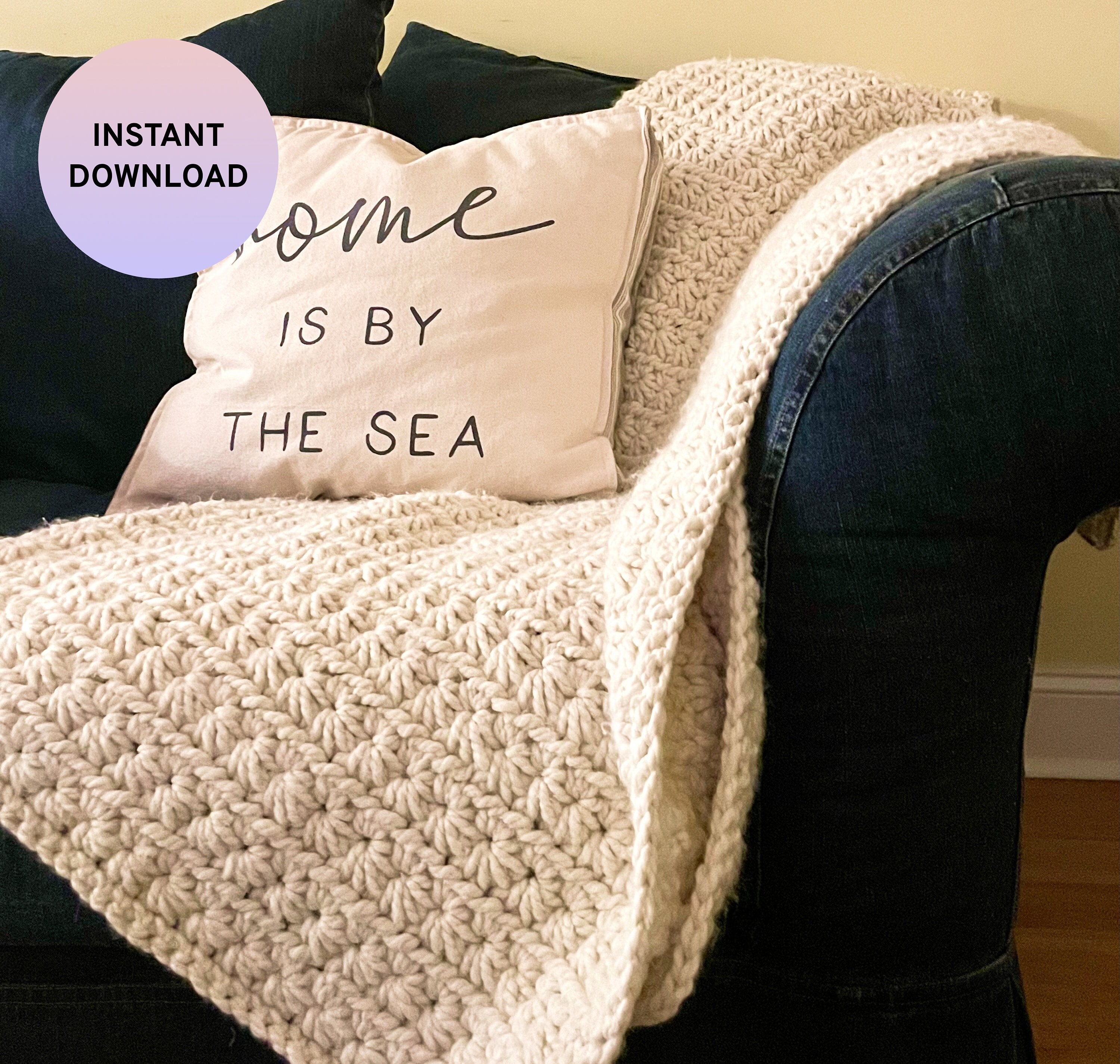 Chunky Star Blanket Crochet Pattern Easy & Quick - Etsy