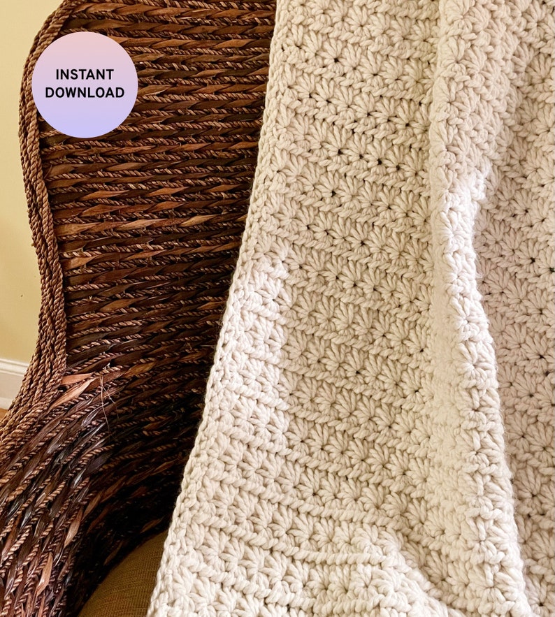 Chunky Star Blanket Crochet Pattern Easy & Quick - Etsy