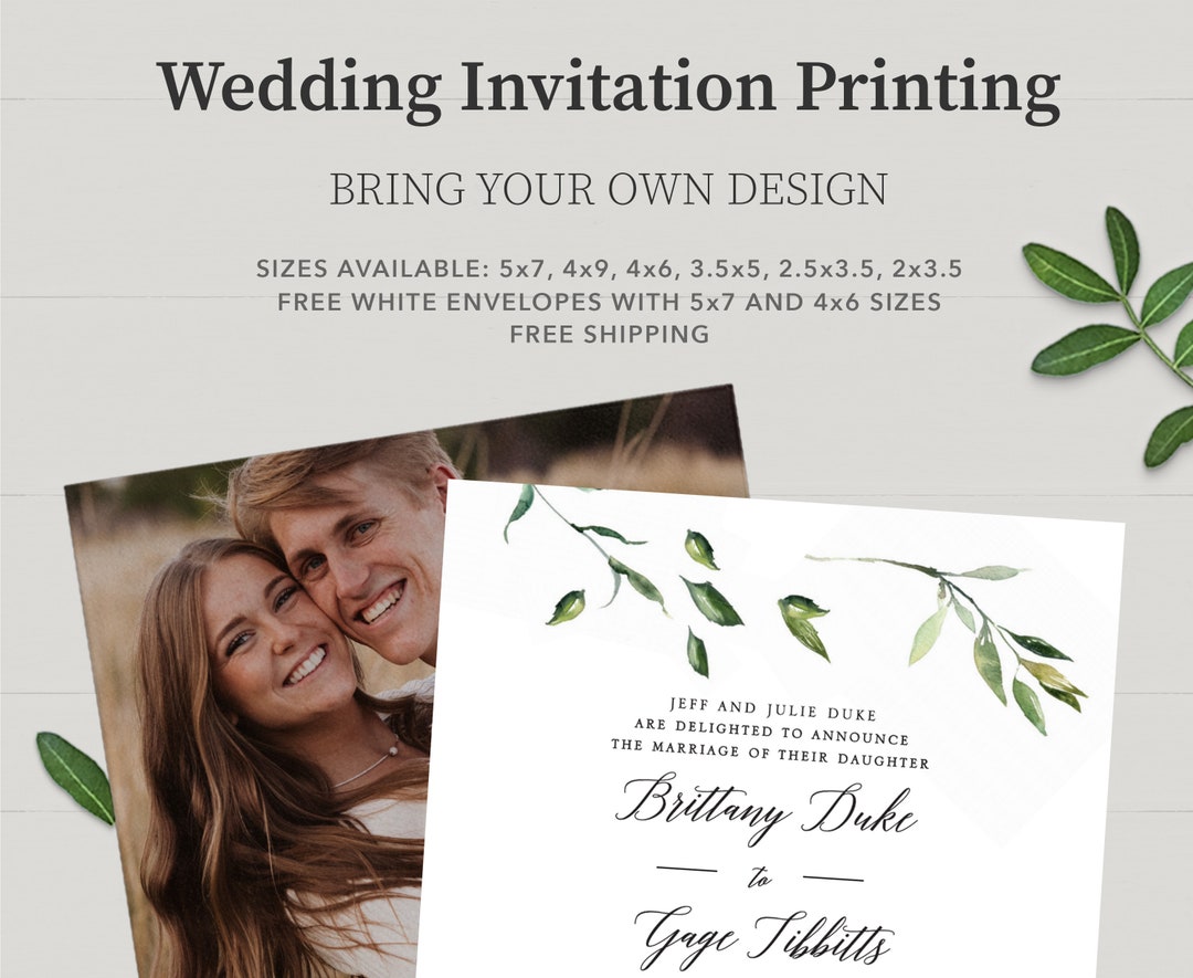 Invitation Printing Service, Print Any Design Cards, Invitations ...