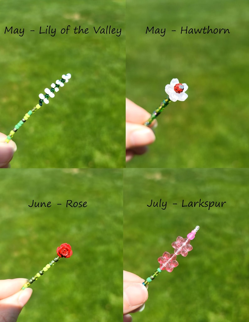 Mini Beaded Birth Month Flower Bouquet - Etsy