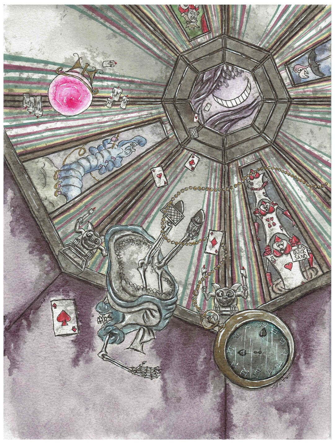 The Haunted Rabbit Hole - Disney Haunted Mansion, Water Color, Art ...