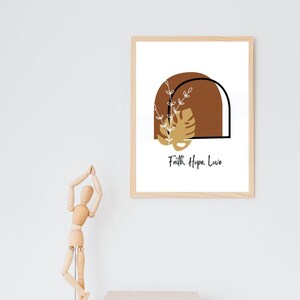 Simple Boho Christian Digital Printable Artwork, Downloadable Artwork ...