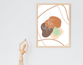 Boho Simplistic Digital Printable Artwork Downloadable Art - Etsy