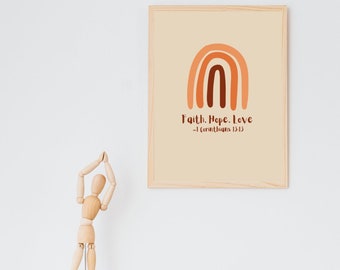 Boho Bible Verse Digital Printable Artwork Downloadable - Etsy