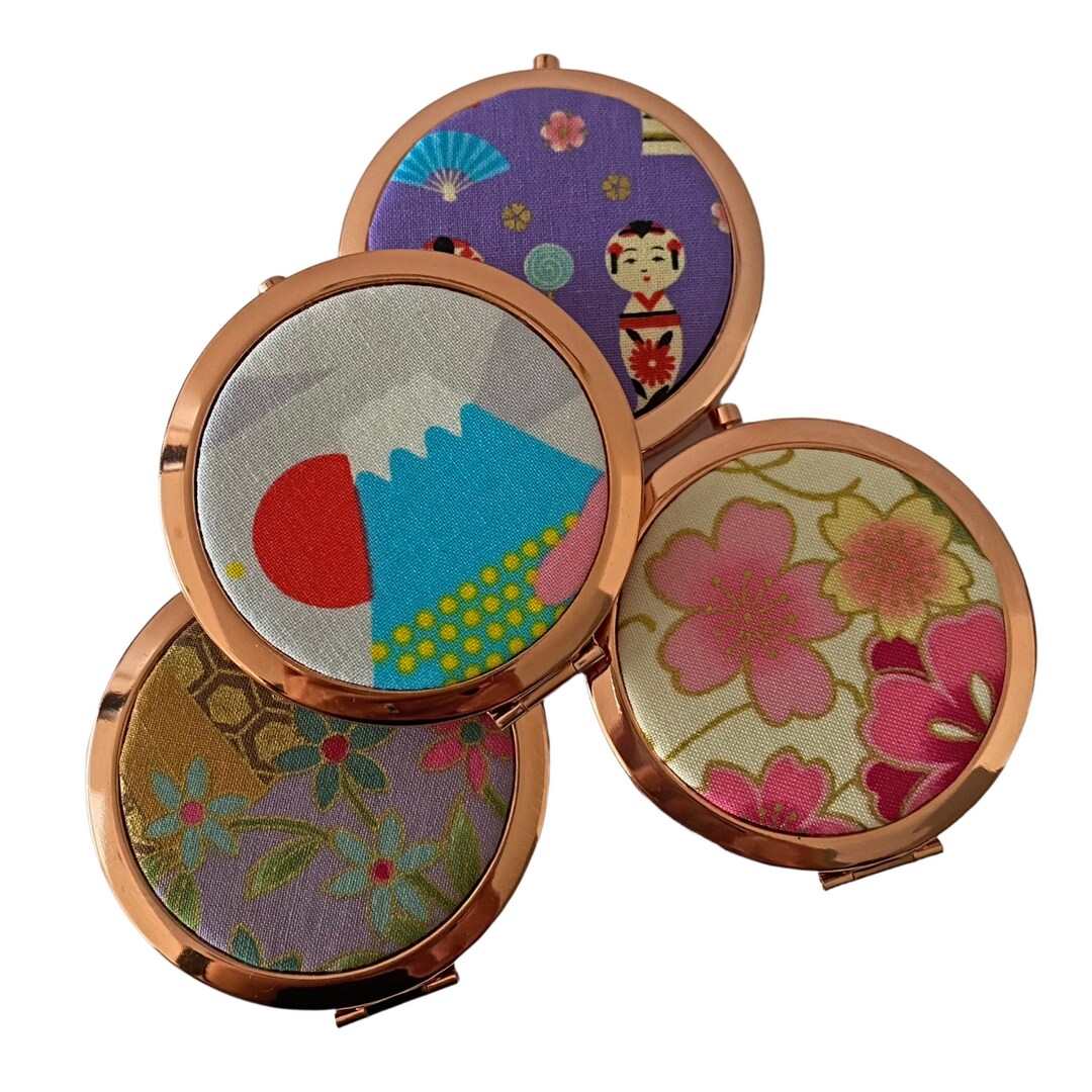 Japanese Cotton Compact Mirror Flora - Etsy