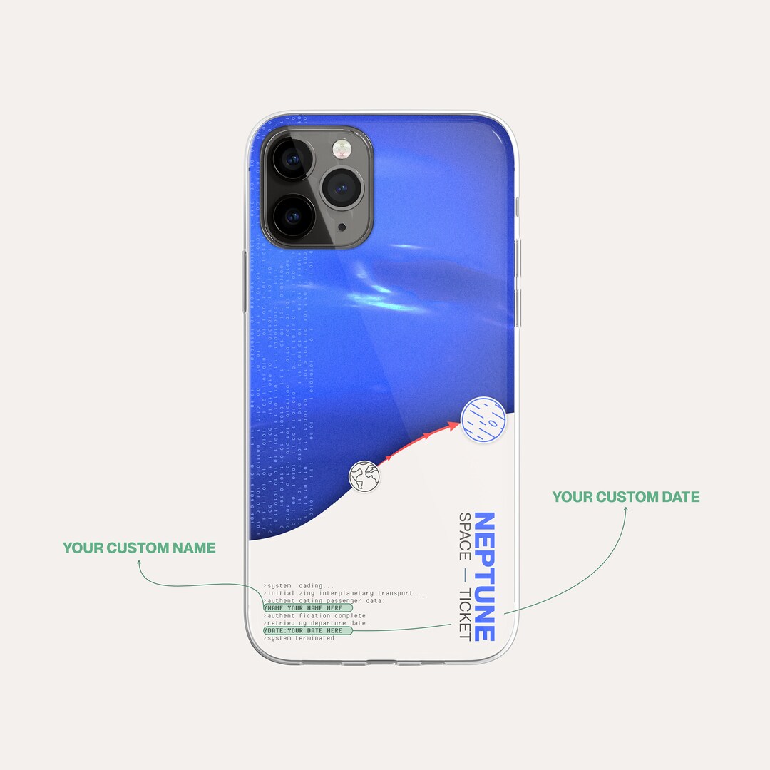 Neptune Space Ticket Phone Case: Custom Interplanetary Design - Etsy