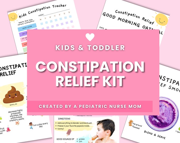Constipation Pooping Relief Kit & Tracker Chart Toddler Preschool ...
