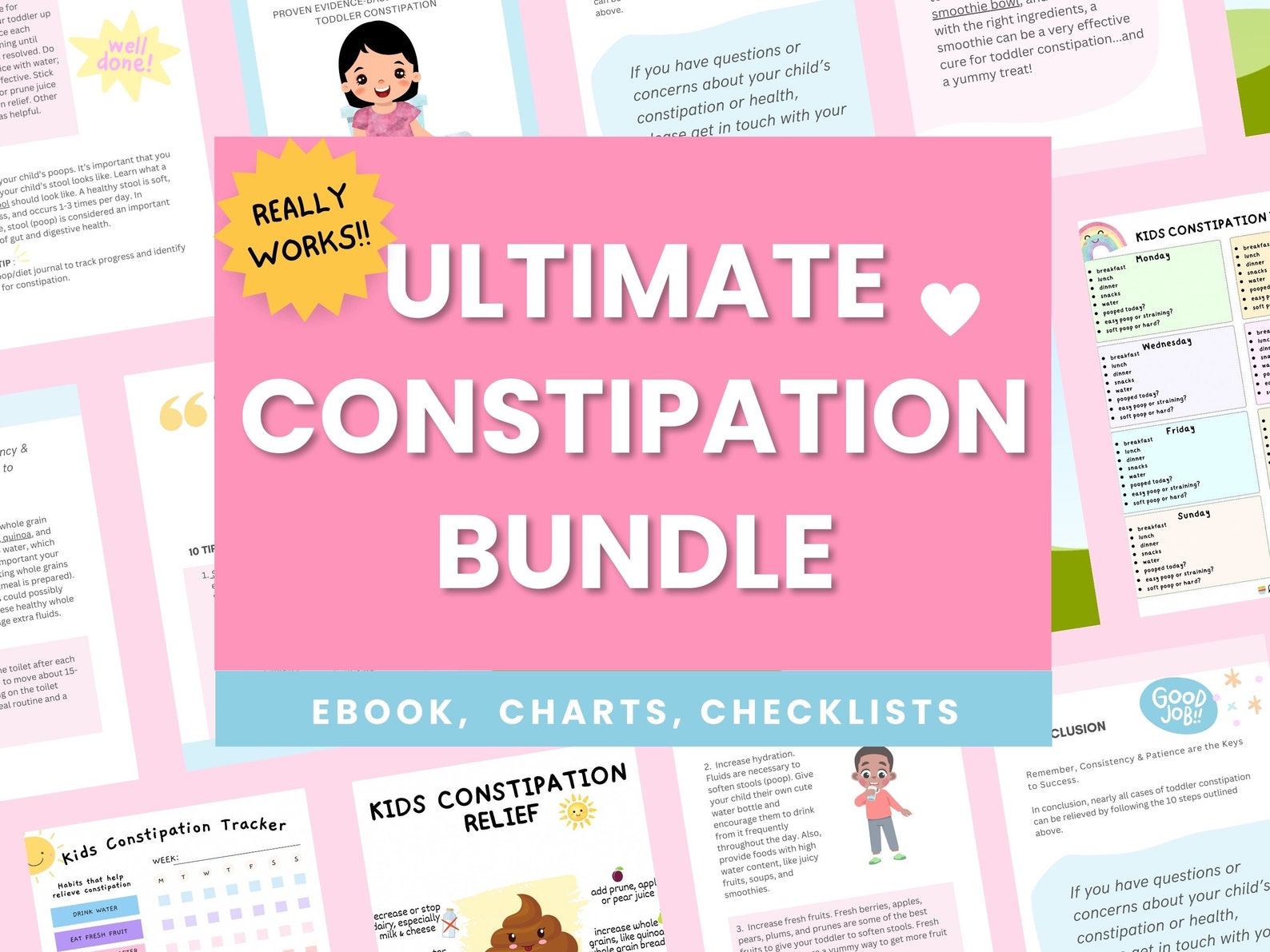 Constipation Ebook Pooping Tracker Toddler Preschool Poop Chart Potty ...