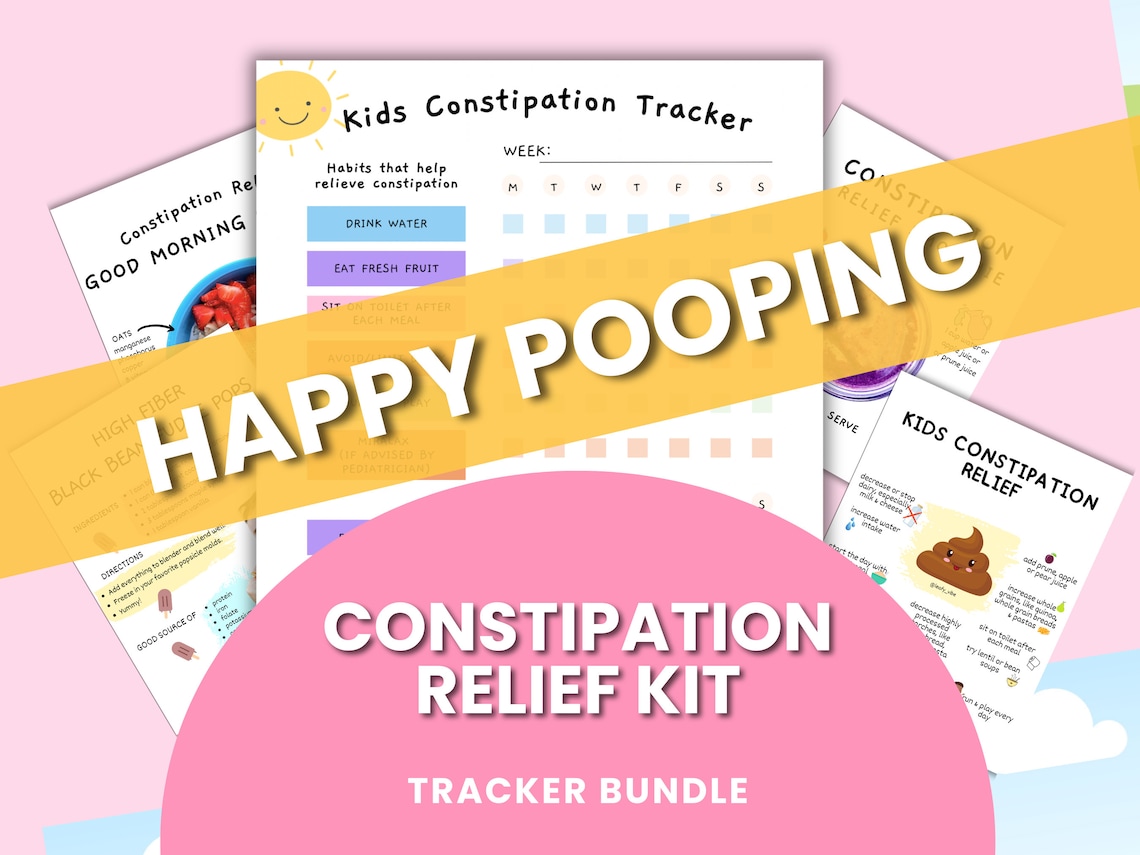 Constipation Pooping Relief Kit & Tracker Chart Toddler Preschool ...