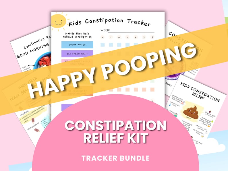 Constipation Pooping Relief Kit & Tracker Chart Toddler Preschool ...