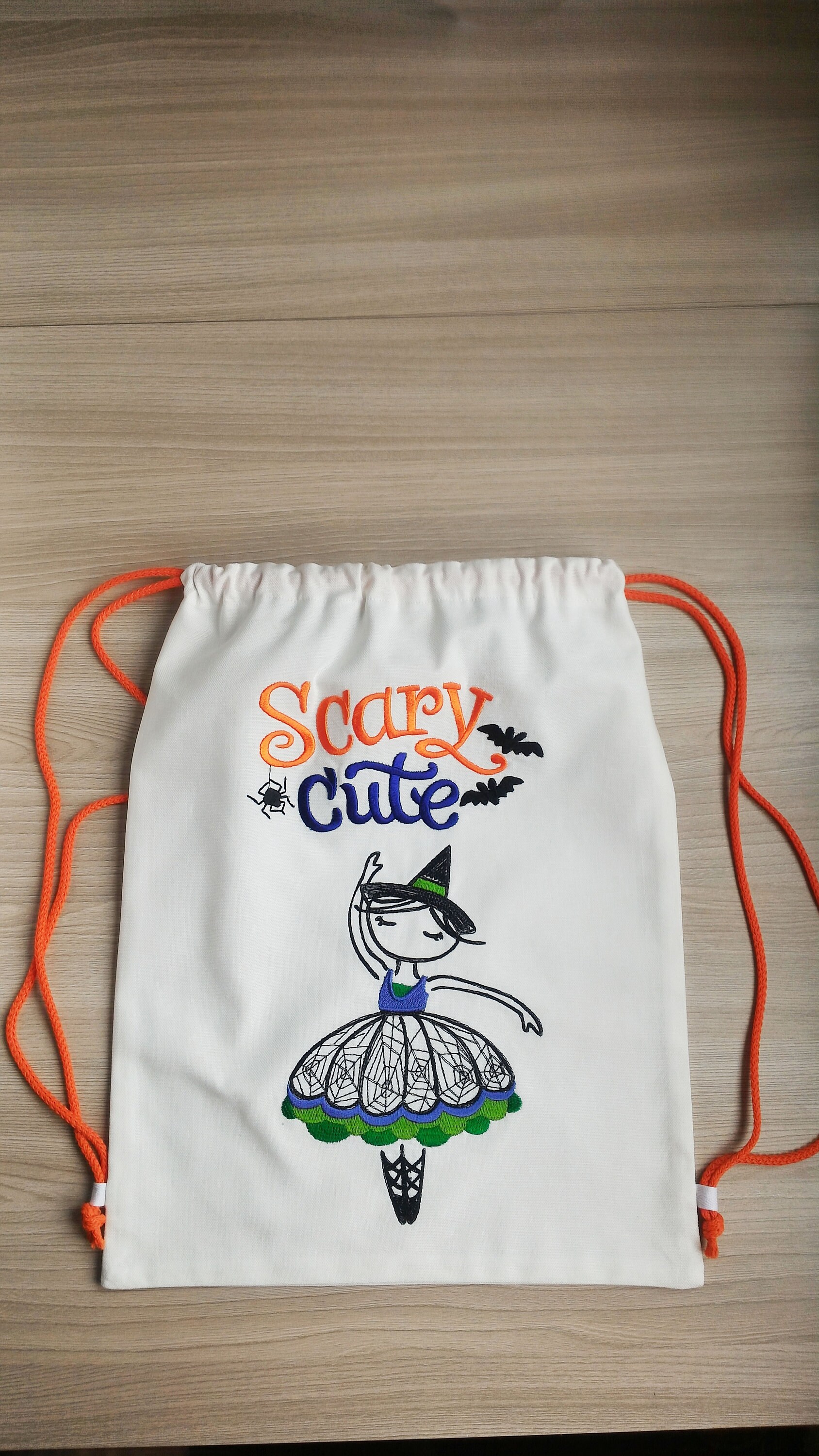 Linen Backpack With Embroidery halloween - Etsy