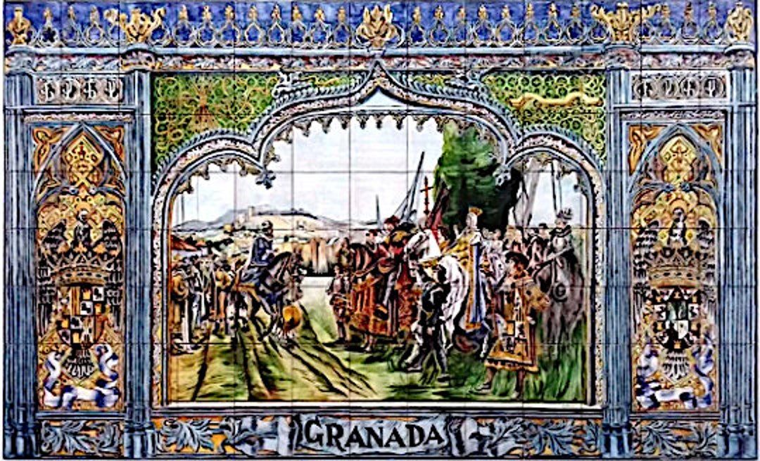 Tile Mural, Picture Granada. Boabdil. Alhambra, Hand Painted, Hand Made ...