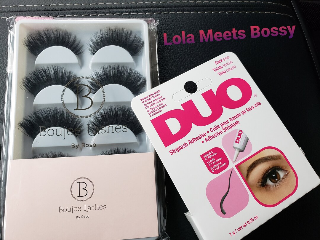 Lola Meets Bossy Lashes | 5 Pair Set + DUO Dark Lash Adhesive - Etsy
