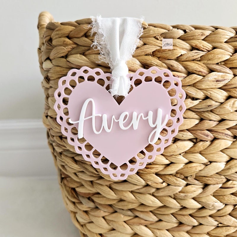 Heart Name Tag - Etsy