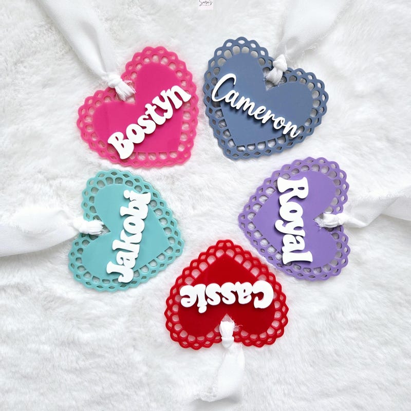 Heart Name Tag - Etsy