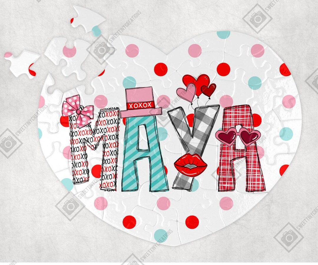 Personalized Valentine's Puzzle Gift for Kids, Valentine's Gift ...