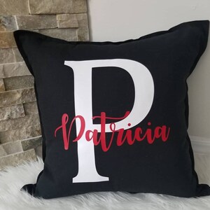 Initial Pillow, Custom Pillow Cover, Personalized Name Pillow Gift ...
