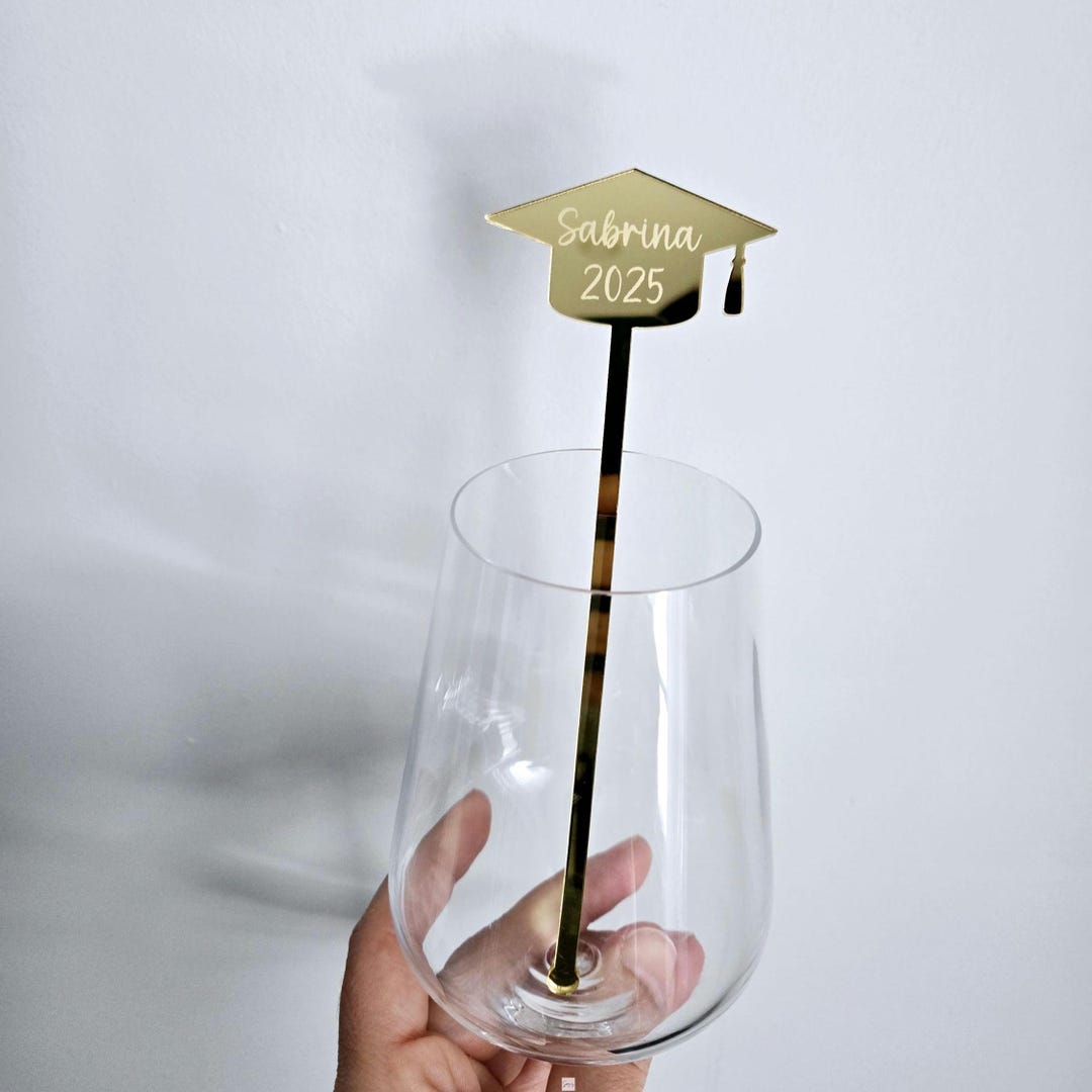 Personalized Graduation Party Drink Stirrers, Custom Grad 2025 Party ...
