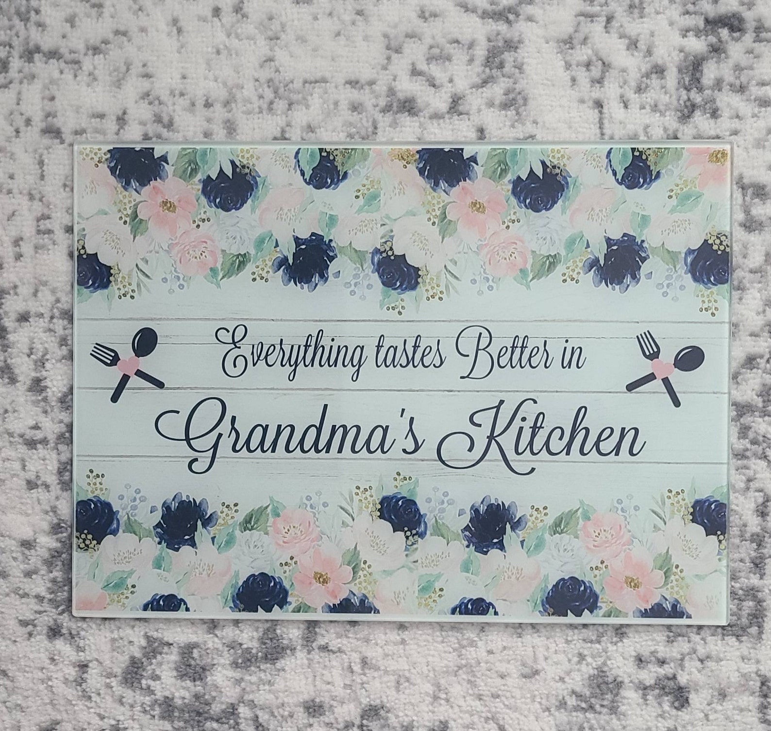 Personalized glass cutting board personalized gift cutting | Etsy