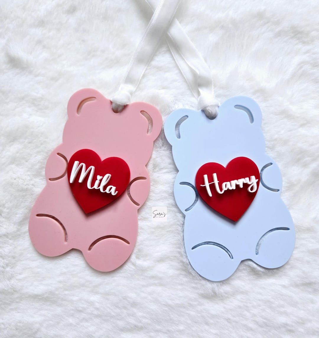 Valentine's Gift Tag, Gummy Bear Candy Valentine's Day Basket Tag ...