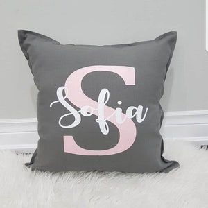 Initial Pillow, Custom Pillow Cover, Personalized Name Pillow Gift ...
