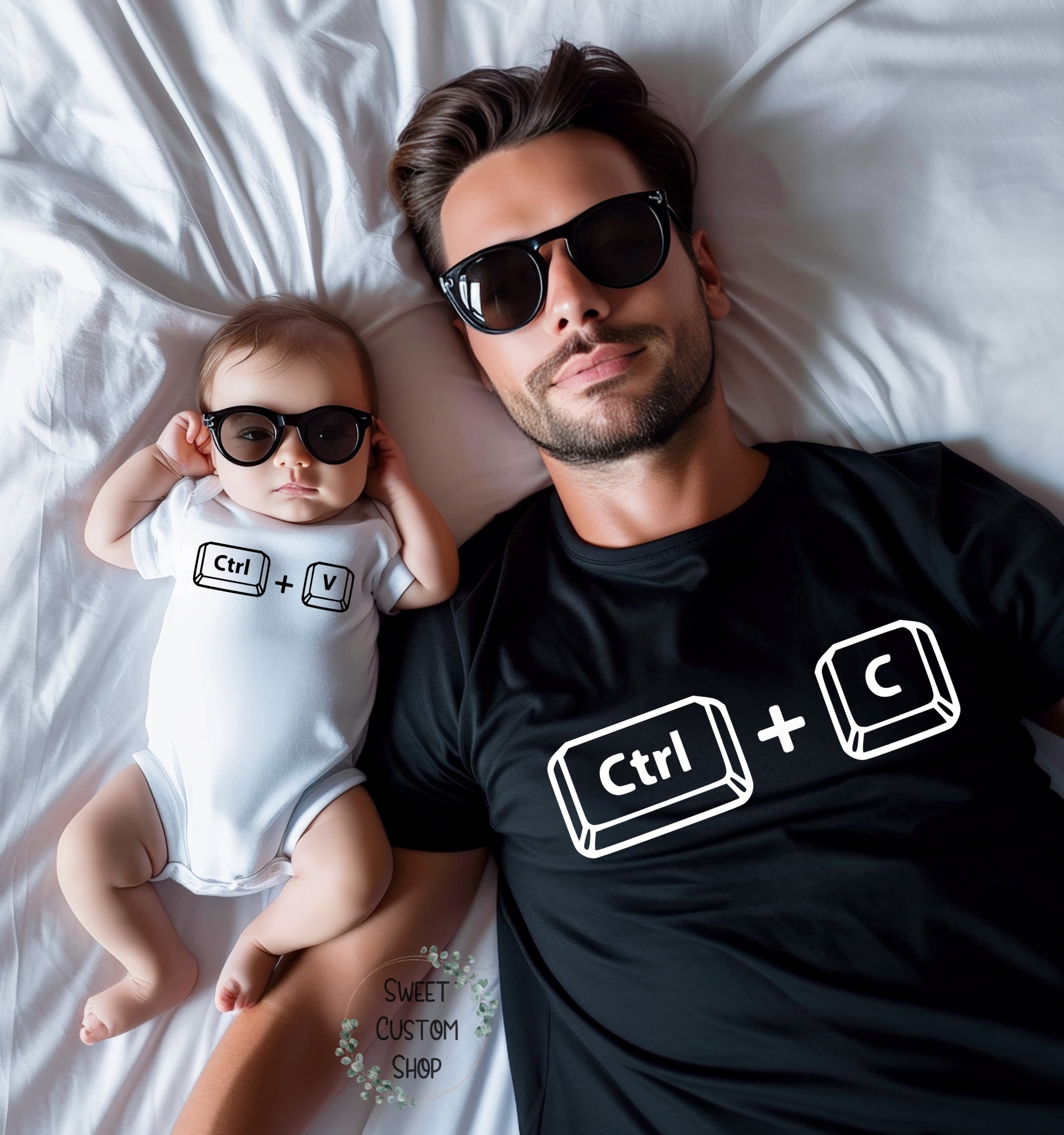 Matching Father and Son Copy and Paste Shirt, Funny Father and Son ...