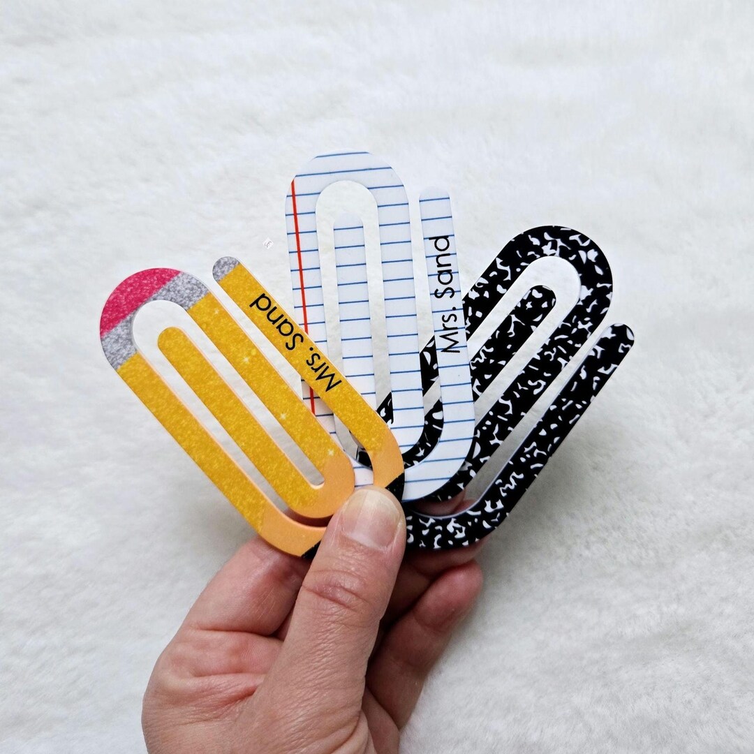 Teacher Jumbo Paperclip Set of 3, Teacher Bookmark Gift, Teacher ...