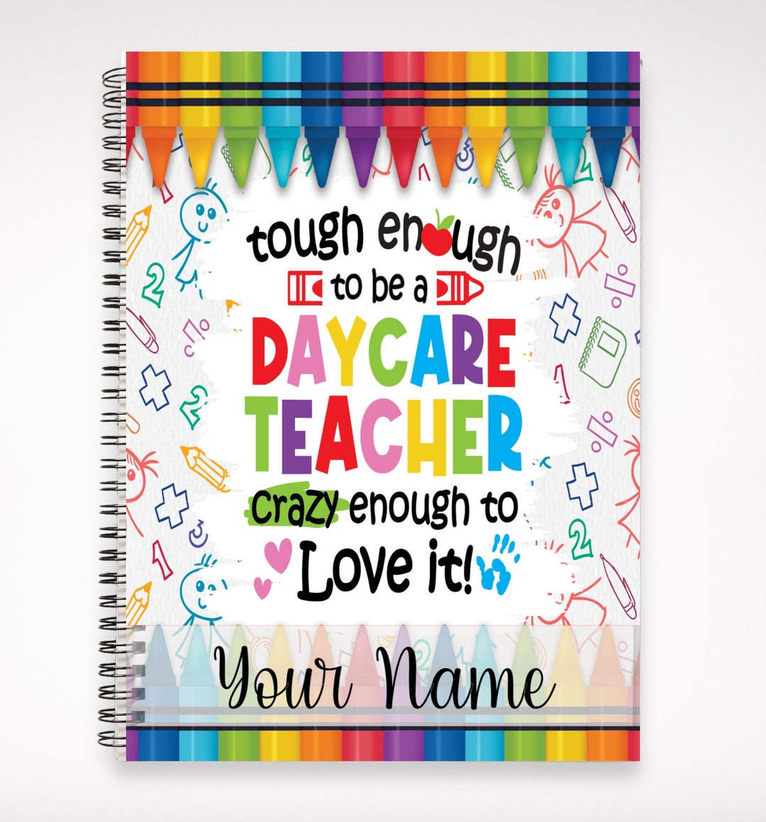 Teacher Notebooks, Personalized Notebook Daycare Teacher, Custom ...