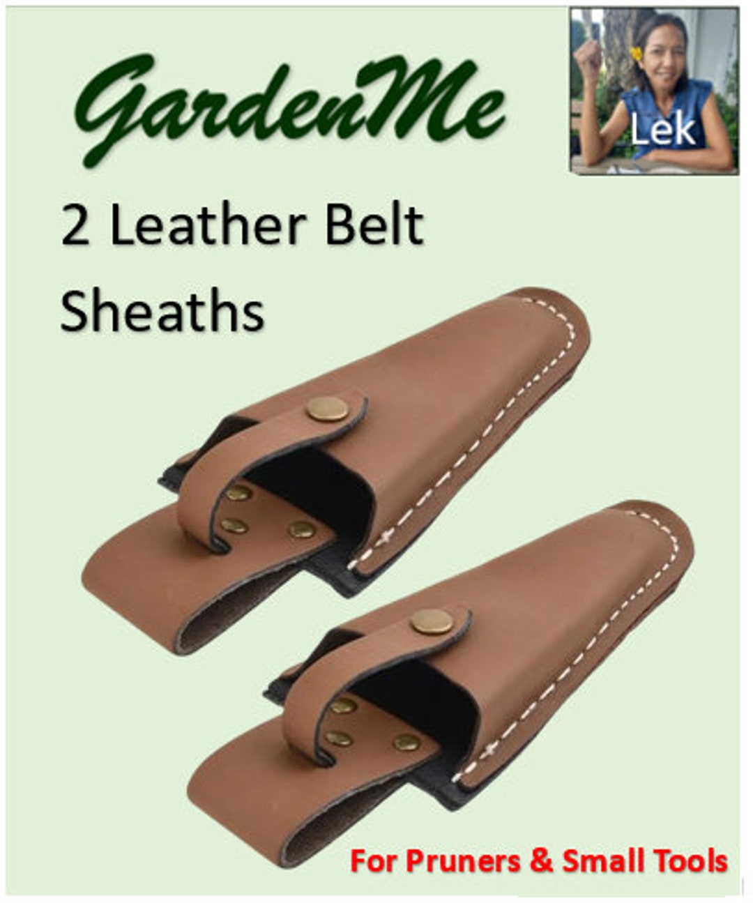 Gardenme: Twin Pack 2 Sheaths Leather Sheath for Garden Pruners and ...