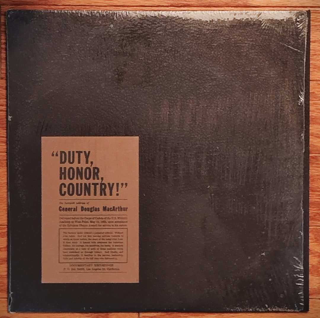 General Douglas Macarthur Farewell Address 1962 Vinyl1962 Duty Honor ...