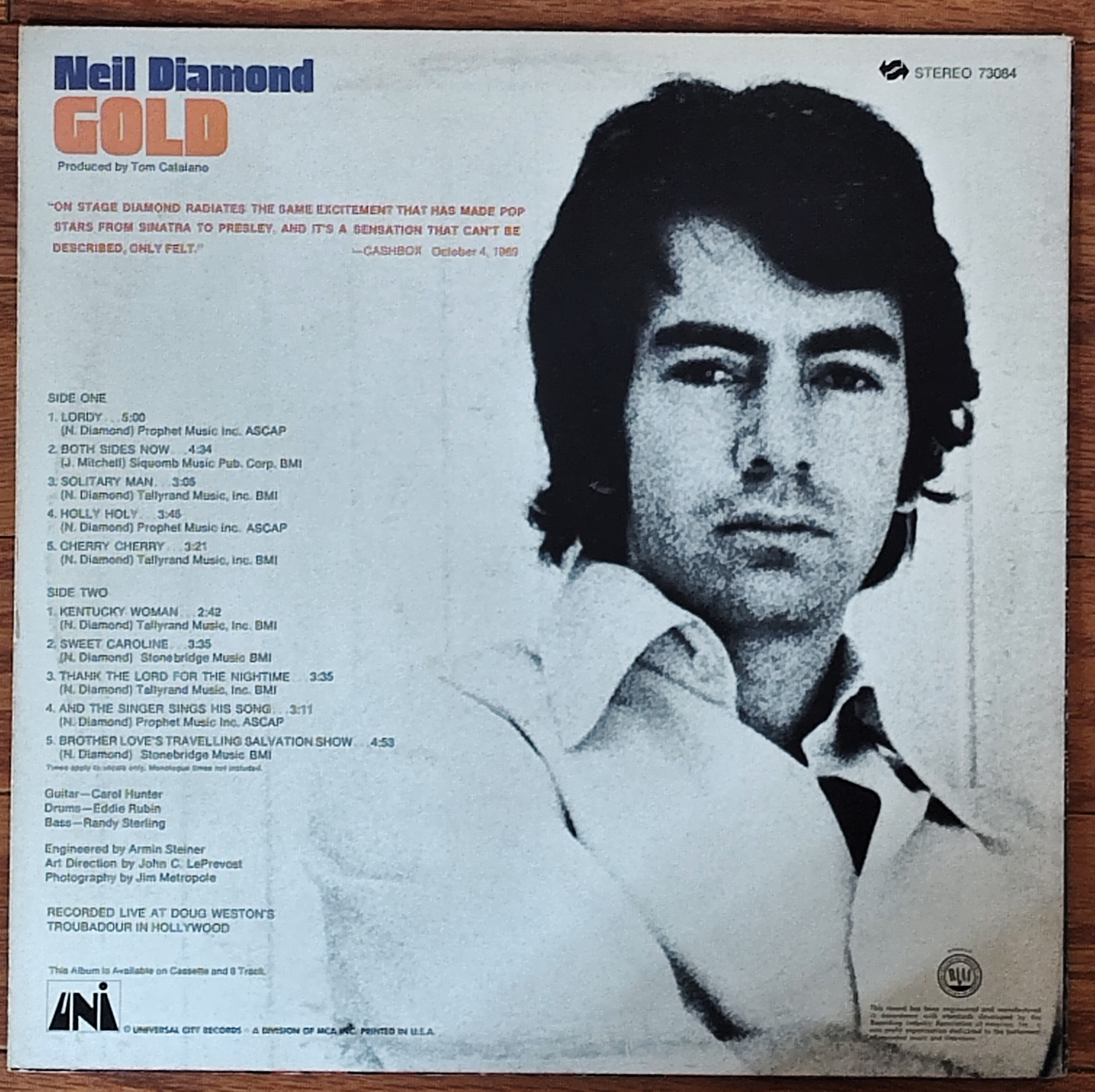 Neil Diamond - Gold (live at the Troubadour) - 1970 Vinyl Album - Etsy