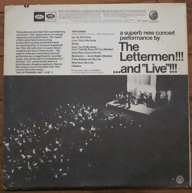 The Lettermen - and Live - 1967 Vinyl Album - Etsy