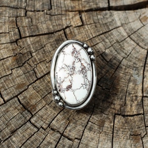White Buffalo Statement Ring - Etsy