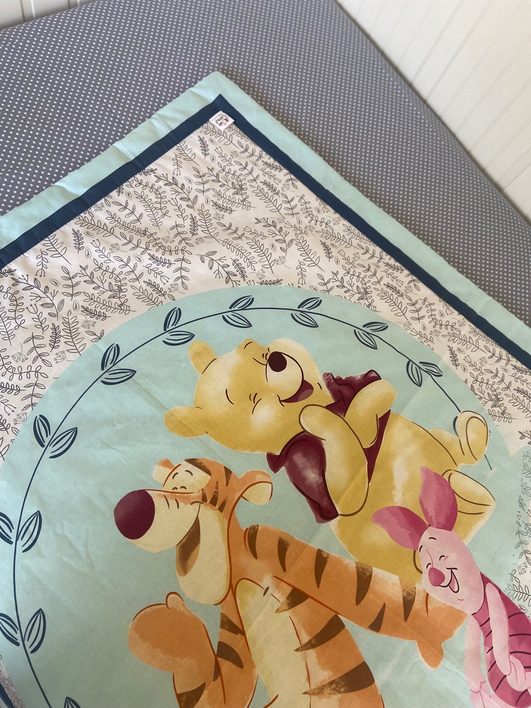 Handmade Winnie the Pooh Baby Blanket: Cotton & Wool Crib Bedding - Etsy