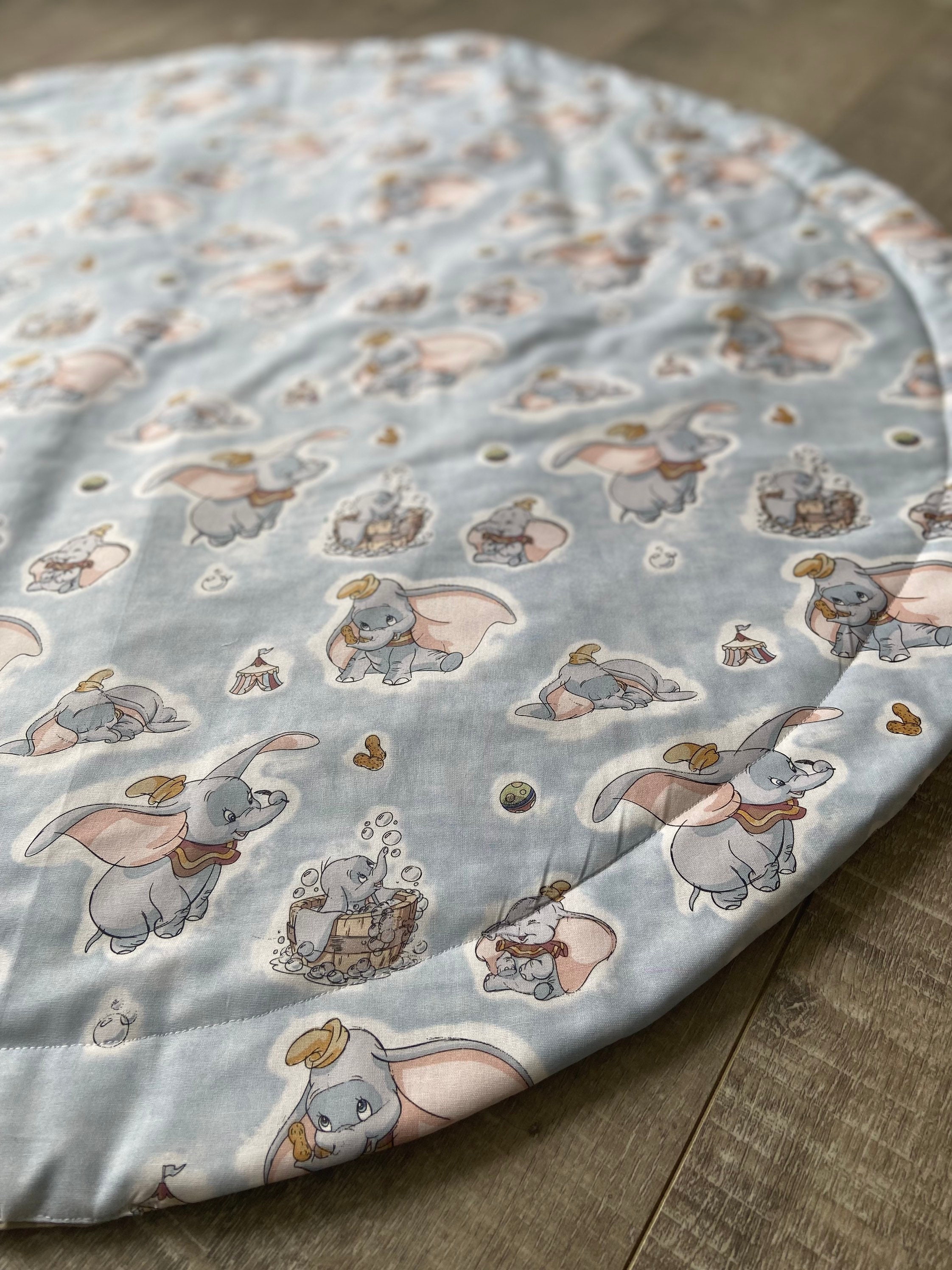 Dumbo Baby Play Mat: Padded Tummy Time Round Rug - Etsy