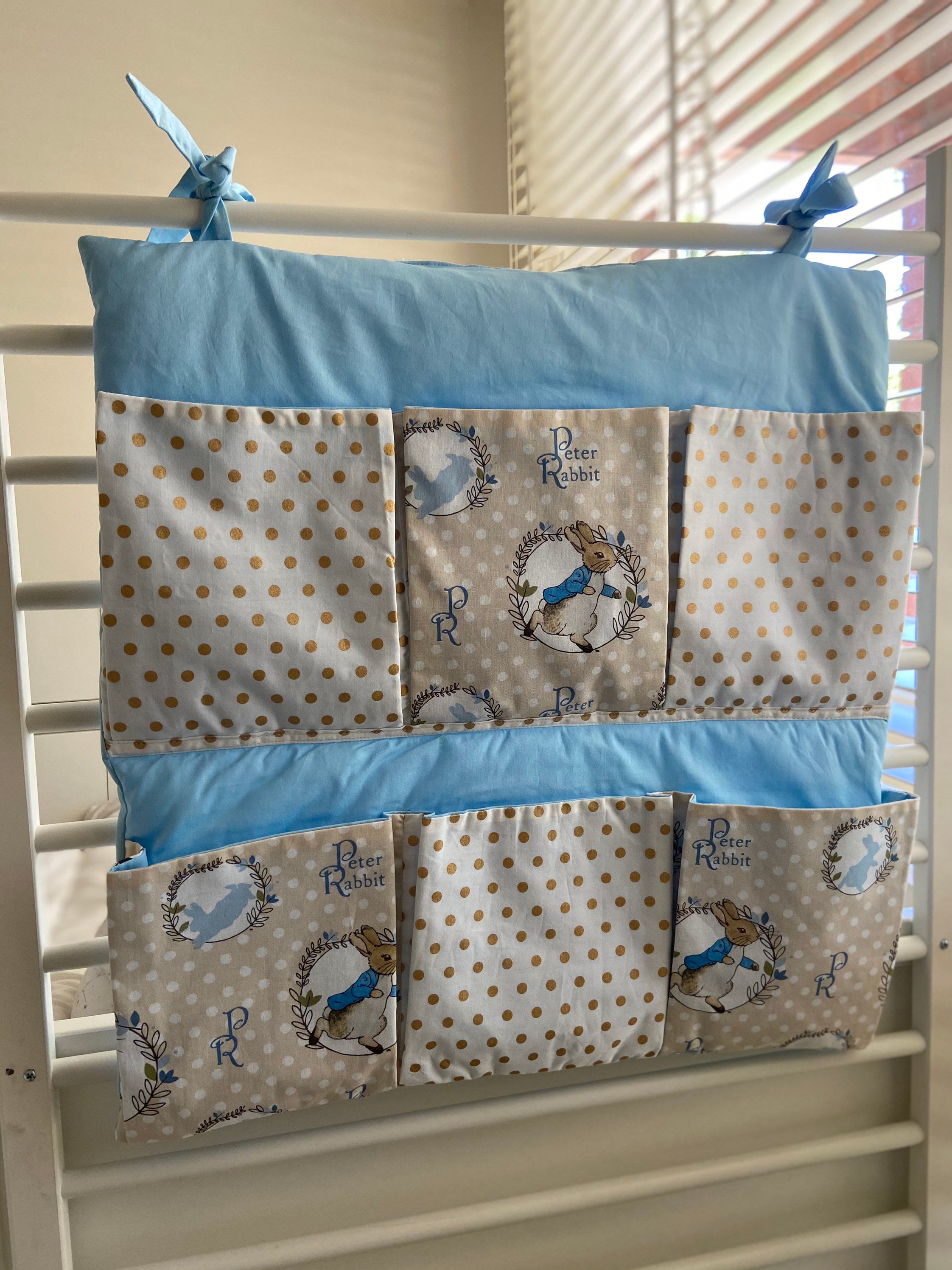 Peter Rabbit Crib Pocket Organizer, Nursery Crib Organizer, Baby ...