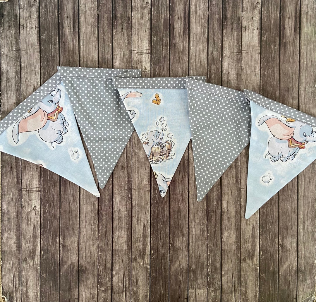 Dumbo Bunting Flags, Dumbo Garland, Dumbo Baby Bunting, Dumbo Nursery ...