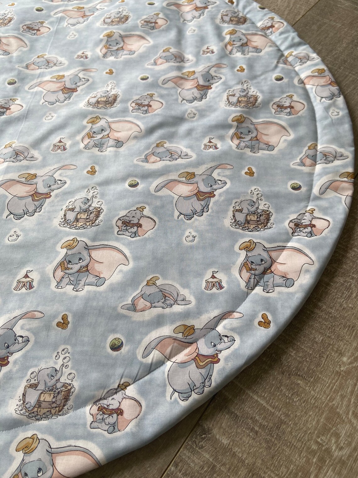 Dumbo Baby Play Mat: Padded Tummy Time Round Rug - Etsy