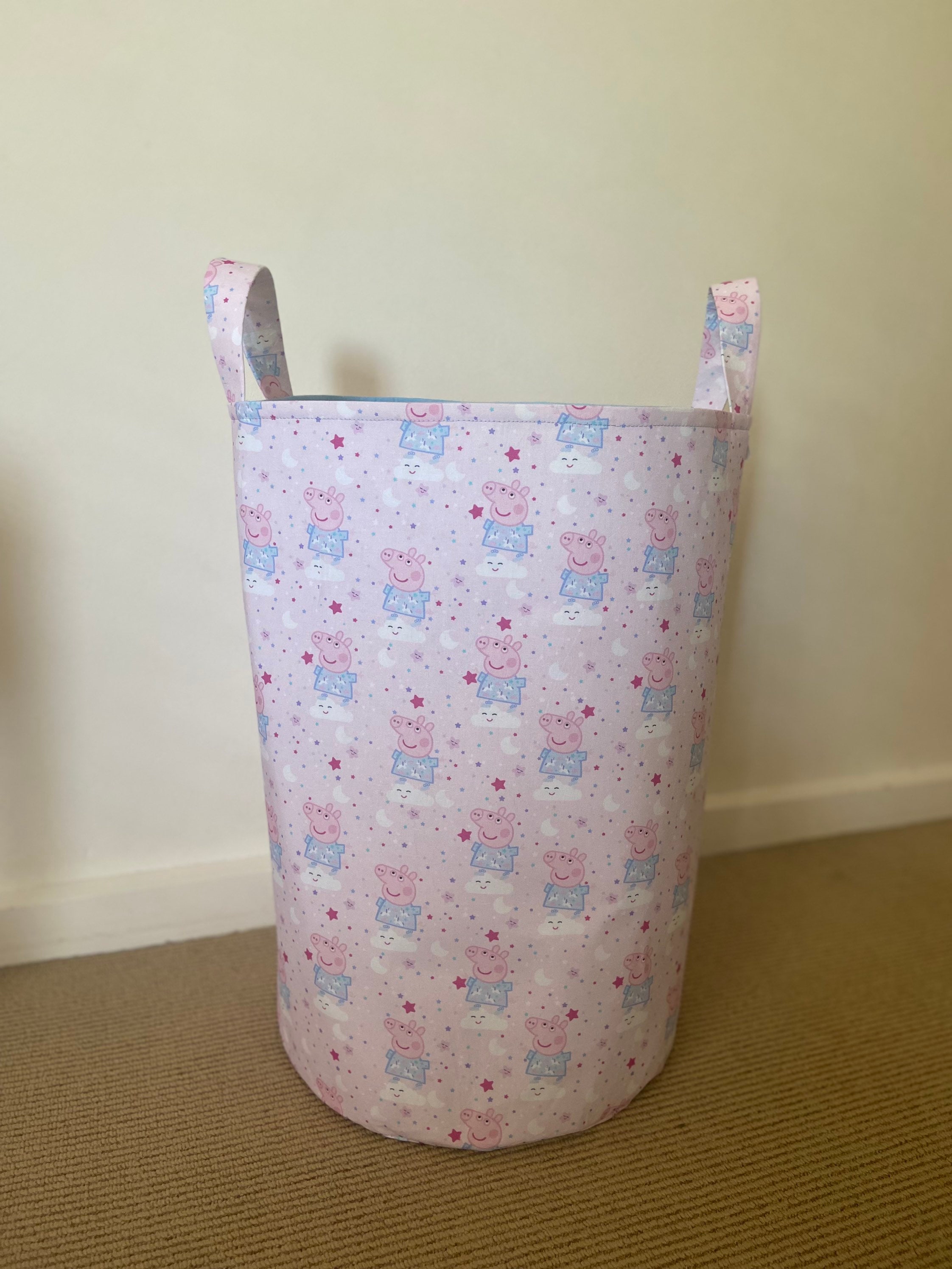 Peppa Pig Fabric Laundry Hamper Peppa Pig Fabric Toy Bin - Etsy