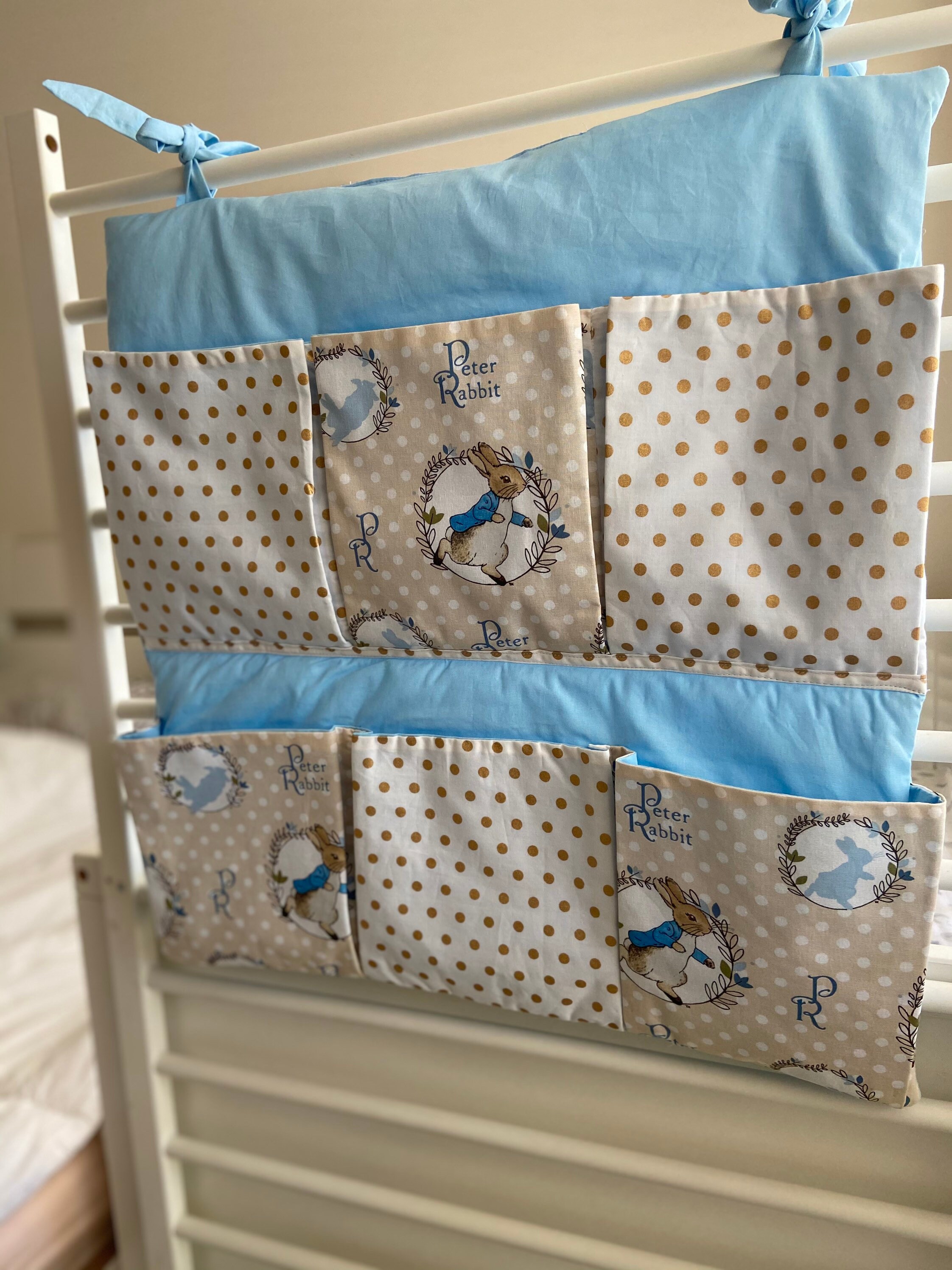 Peter Rabbit Crib Pocket Organizer, Nursery Crib Organizer, Baby ...