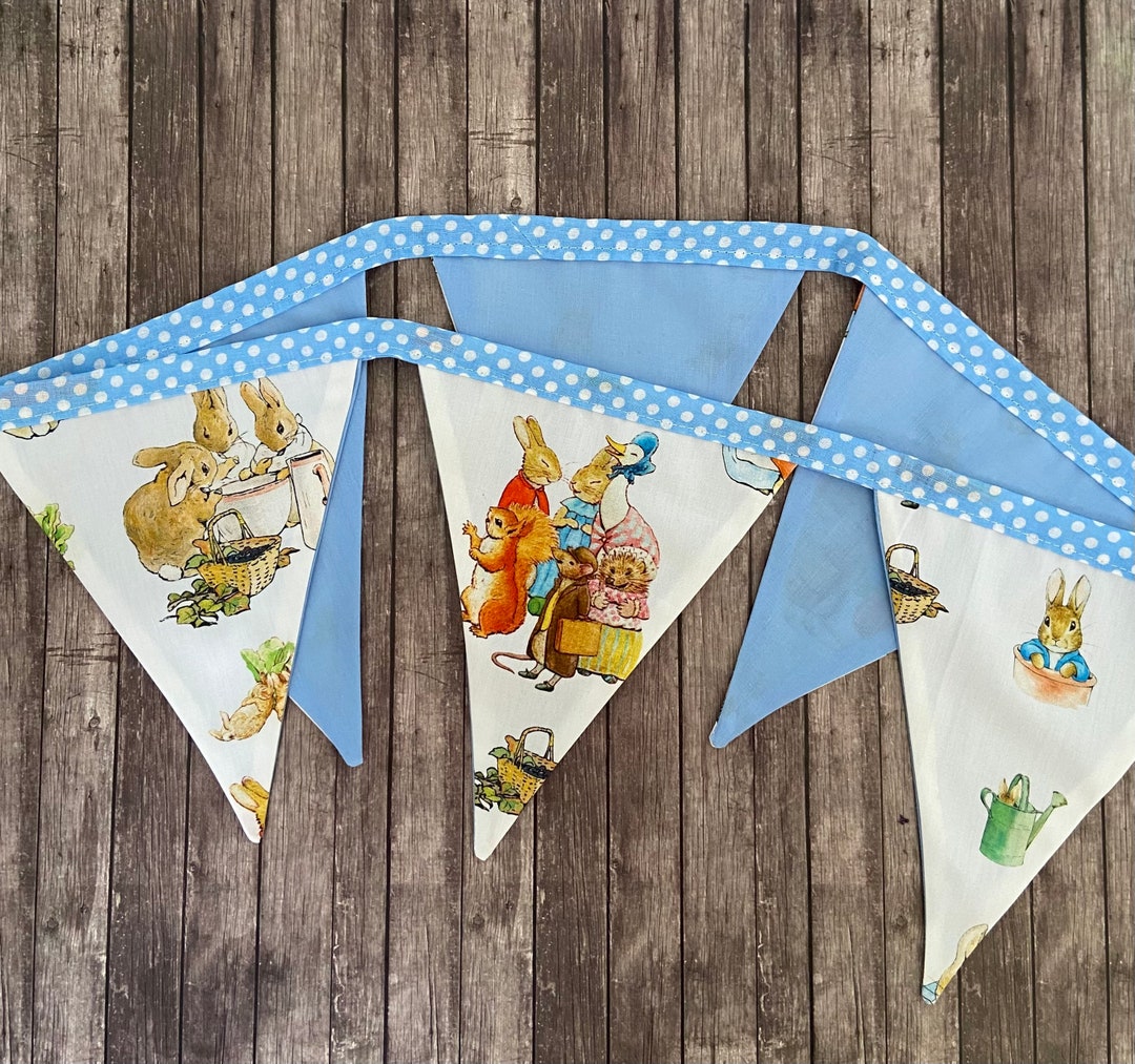 Peter Rabbit Family Bunting Flags, Peter Rabbit Family Garland, Peter ...