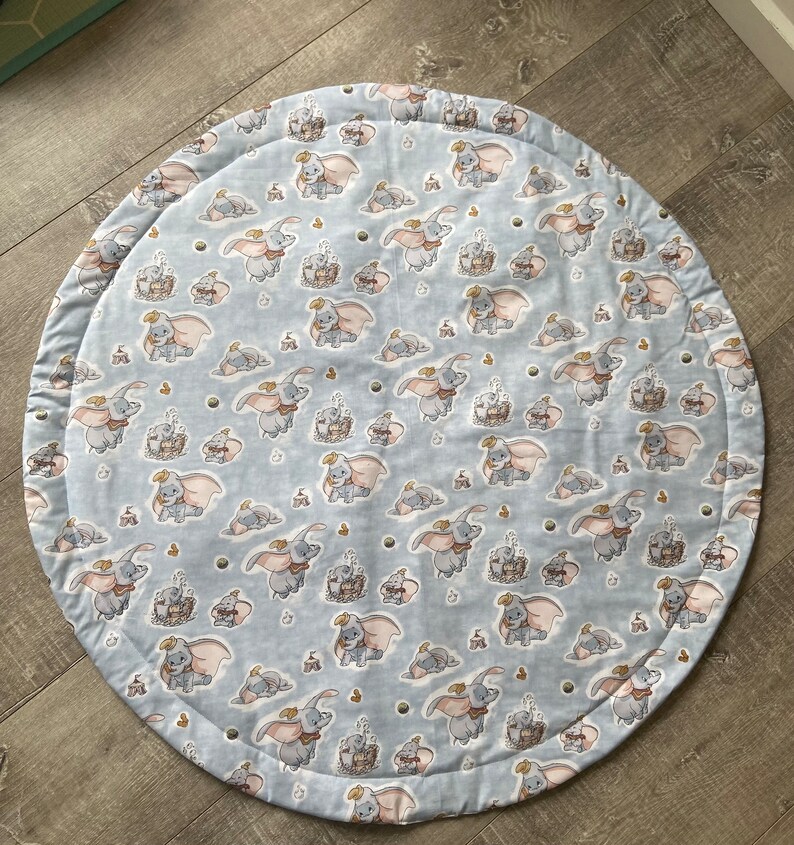 Dumbo Baby Play Mat: Padded Tummy Time Round Rug - Etsy